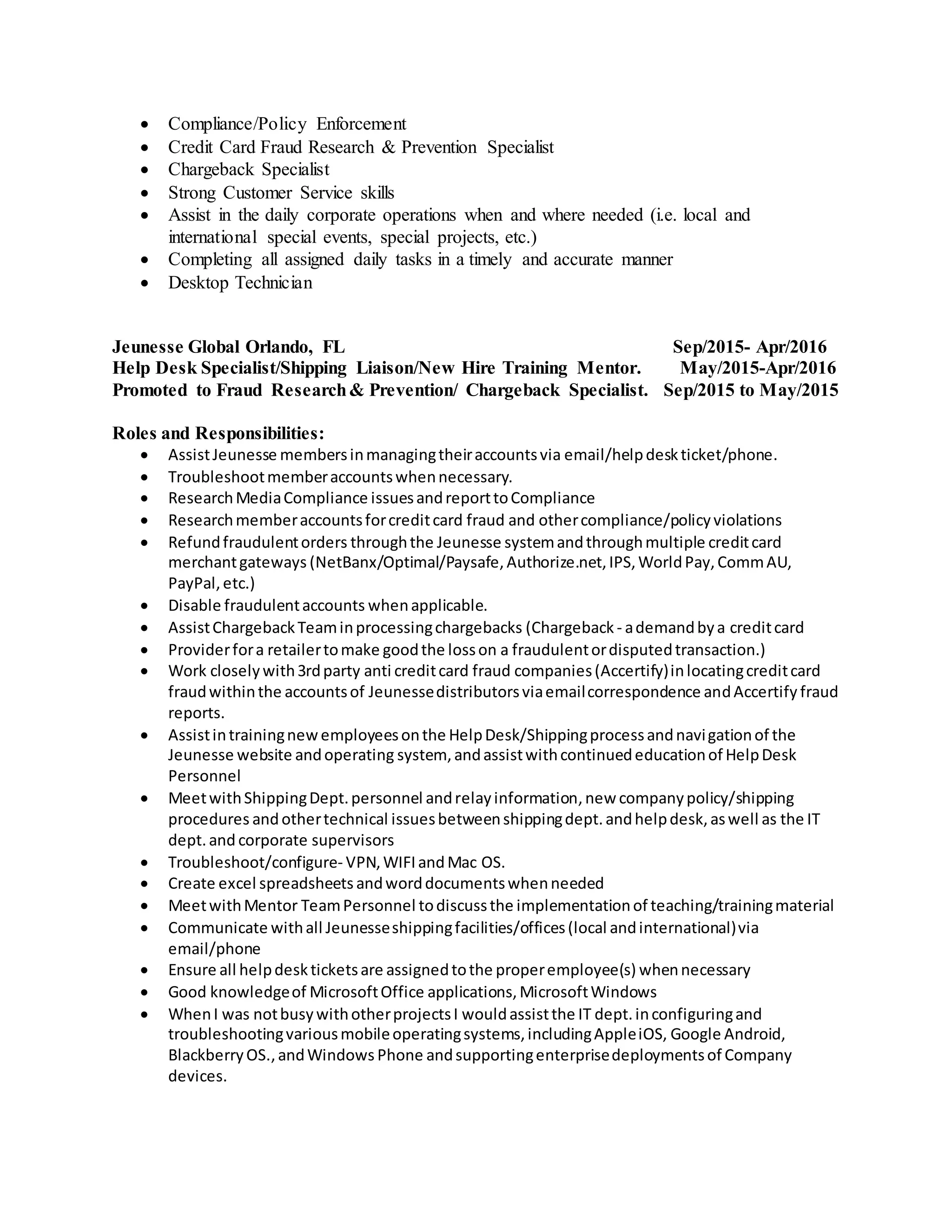 MIKES Resume 2016 (2) | DOCX