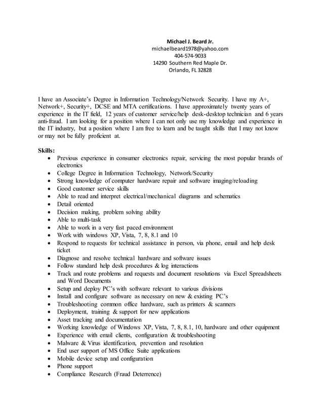 MIKES Resume 2016 (2) | DOCX