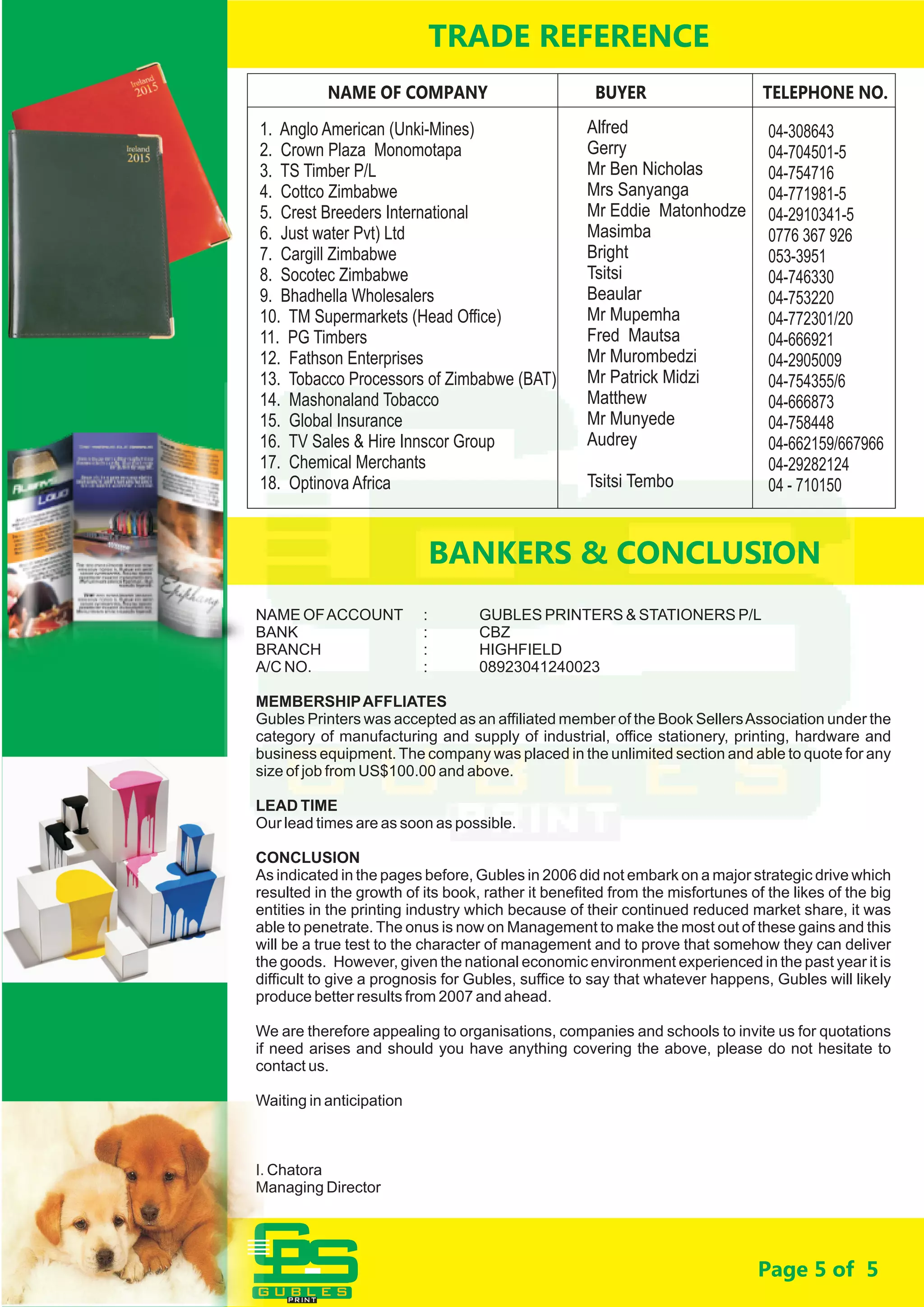 GUBLES company profile | PDF