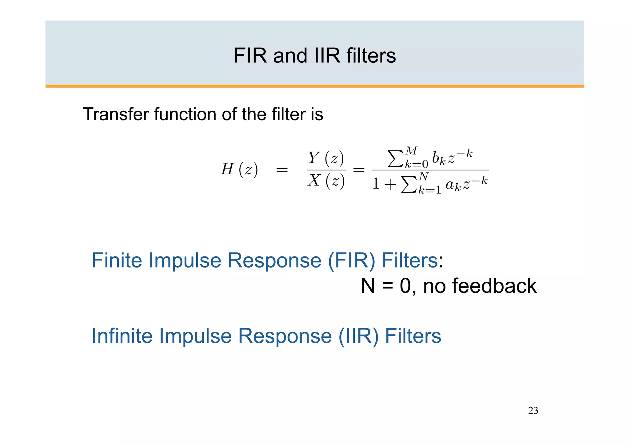 Basics of Digital Filters | PDF