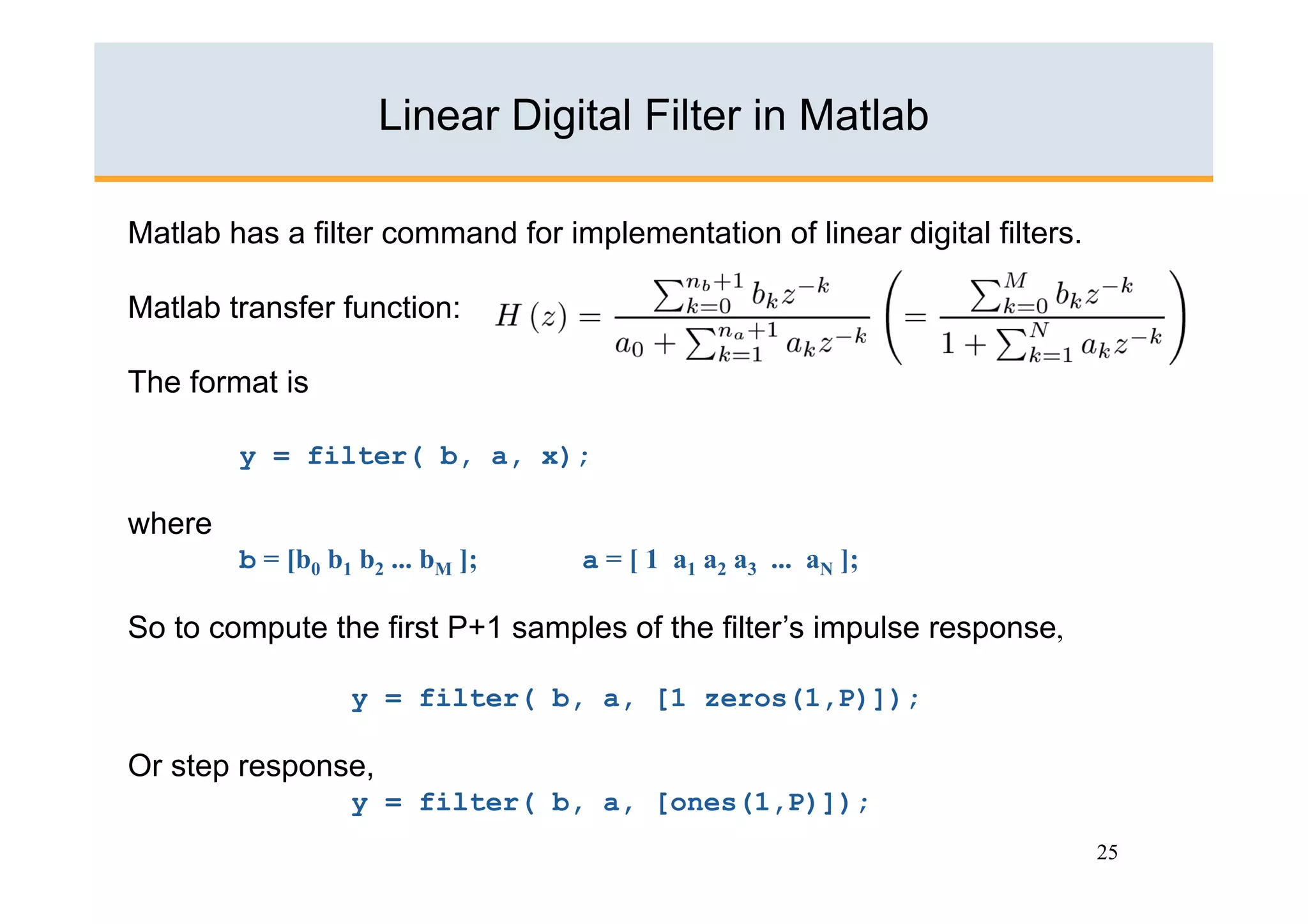 Basics of Digital Filters | PDF