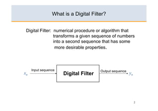 Basics of Digital Filters | PDF