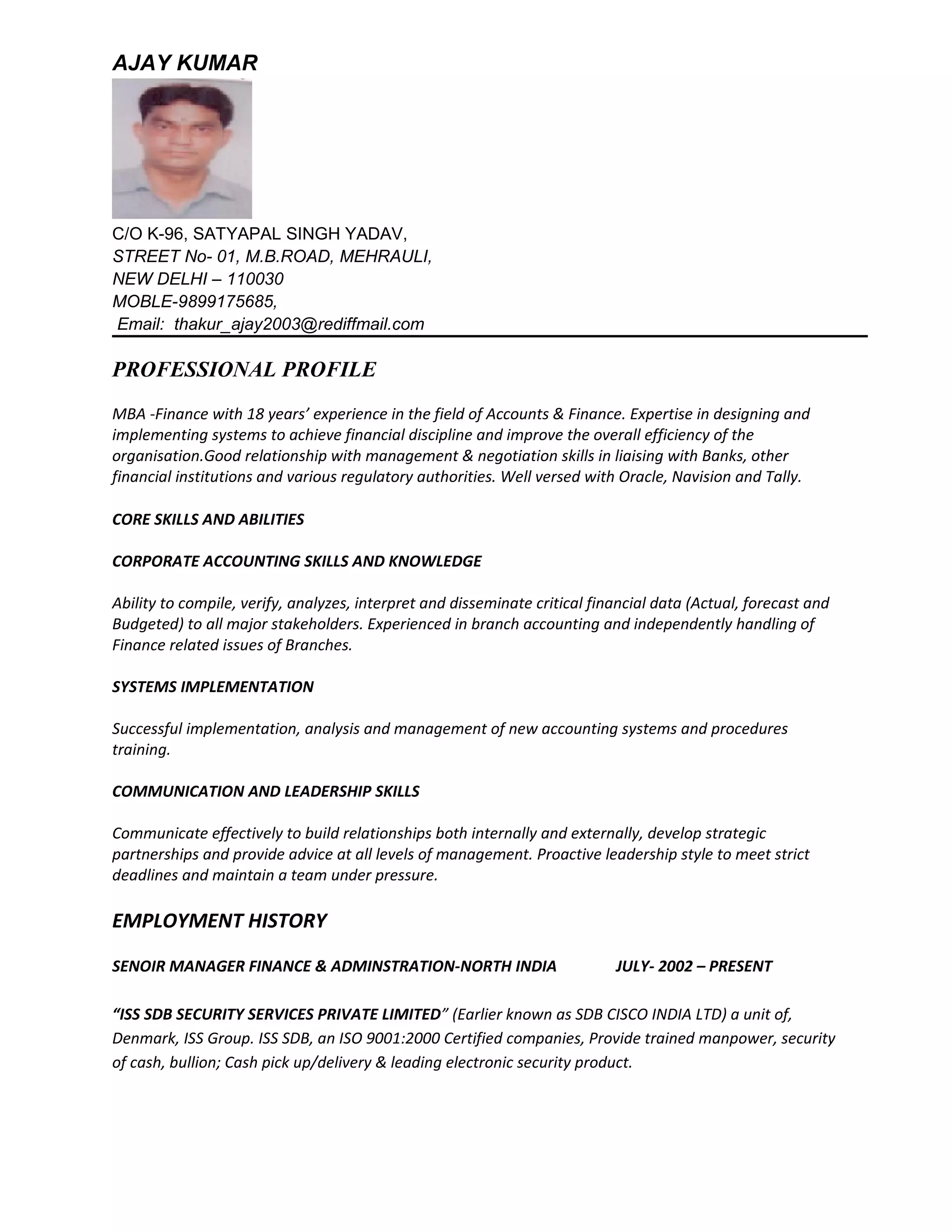 AJAY RESUME FINAL | PDF