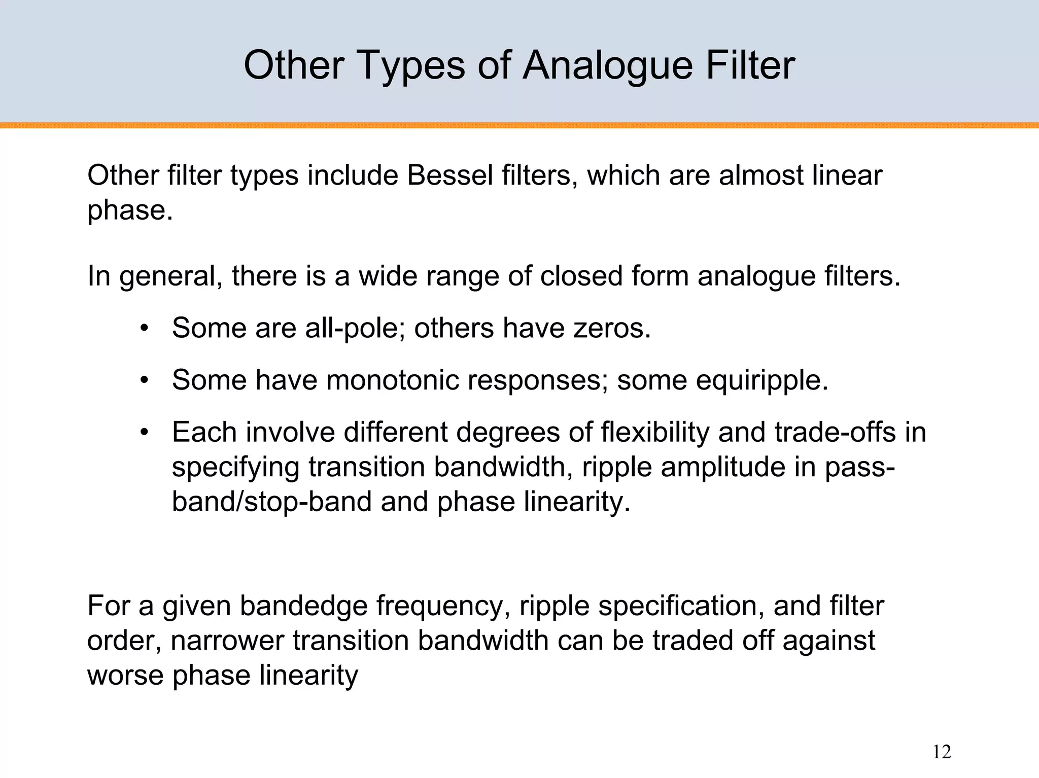 Basics of Analogue Filters | PDF