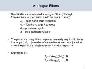 Basics of Analogue Filters | PDF