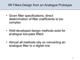 Design of IIR filters | PDF