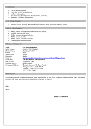 MY_RECENT_RESUME | PDF | Careers