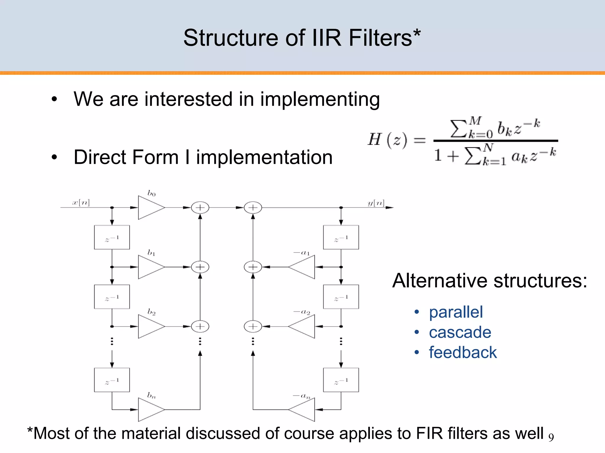 Implementation of Digital Filters | PDF