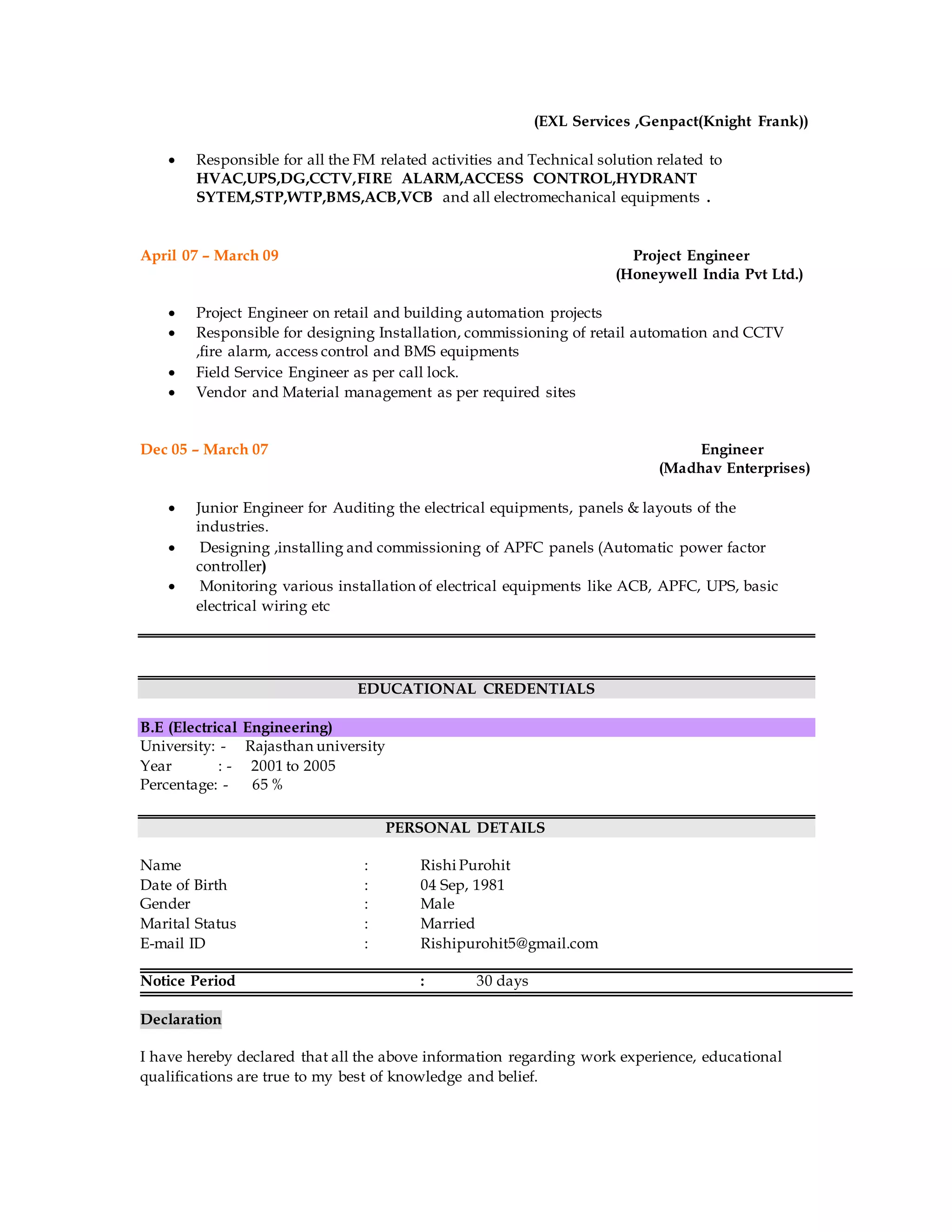 Rishi.Purohit Resume | DOCX