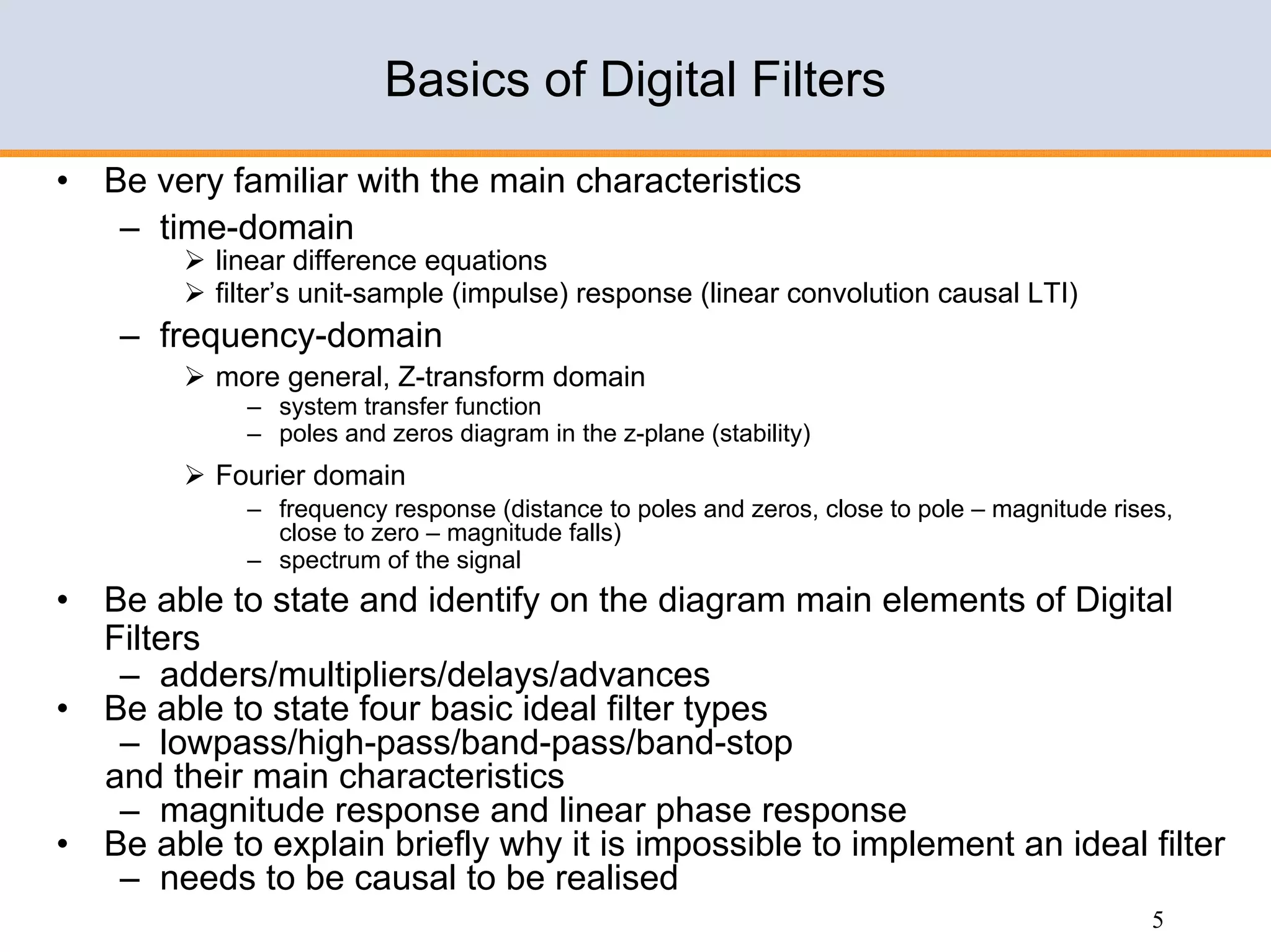 Digital Signal Processing Summary | PPT