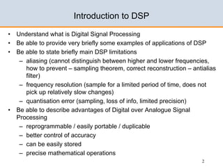 Digital Signal Processing Summary | PPT