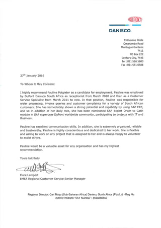 Reference Letter Flore Lampert | PDF