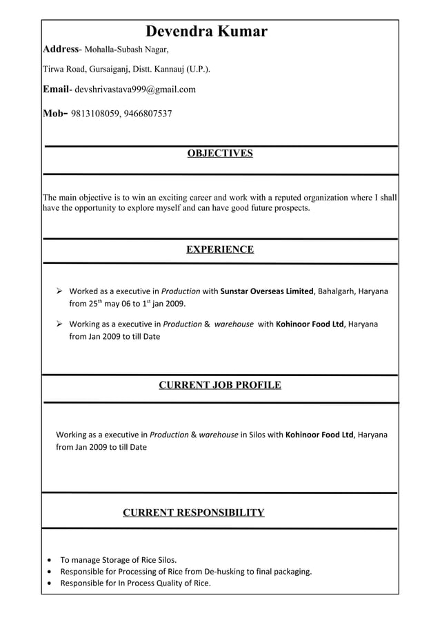 devendra resume | PDF