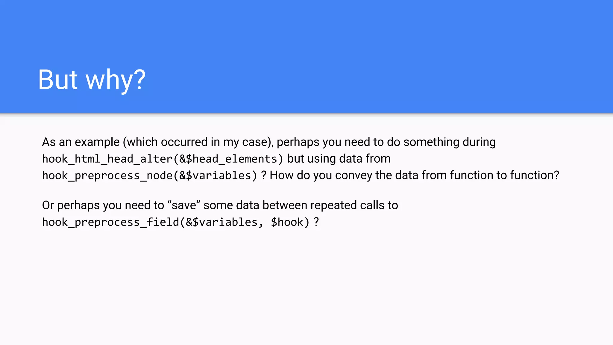 drupal_static presentation 20160510 | PPT