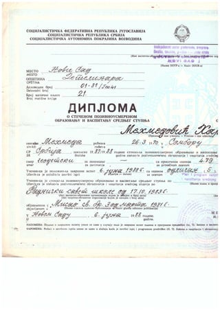 Surveyors tehnitian diploma - split on two pages | PDF