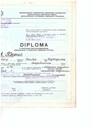 Surveyors tehnitian diploma - split on two pages | PDF