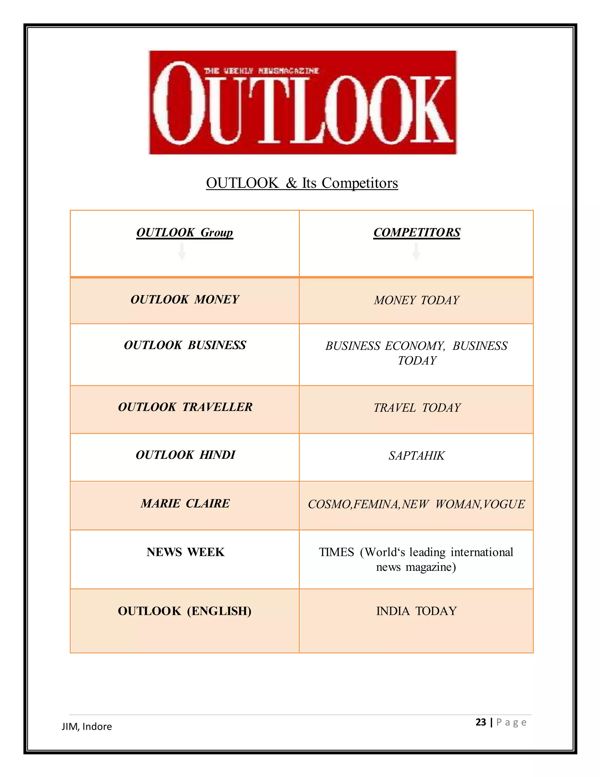 Project Report Outlook ( | DOCX