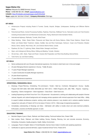 CV Seppo Matias Viio | PDF