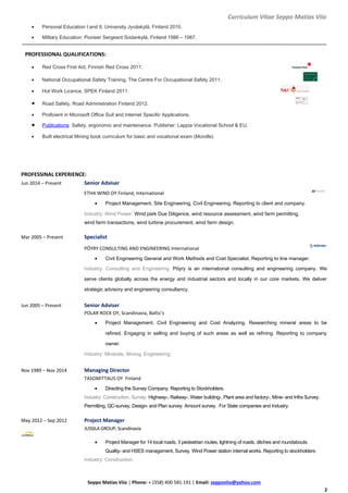 CV Seppo Matias Viio | PDF