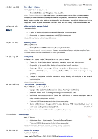 CV Seppo Matias Viio | PDF
