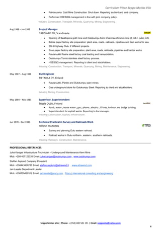 CV Seppo Matias Viio | PDF