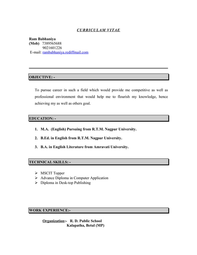 Curriculum-Vitae | PDF
