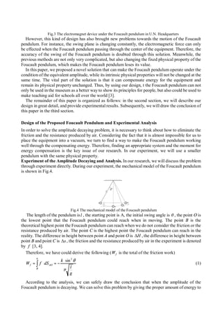 On Equivalent Amplitude Motion of the Foucault Pendulum | PDF