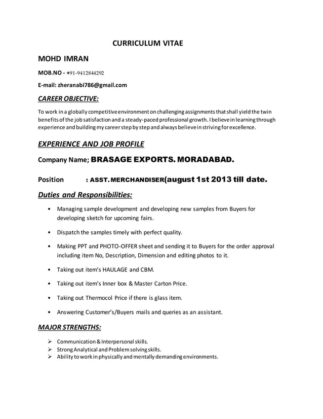 mohd imran cv INDIA | PDF