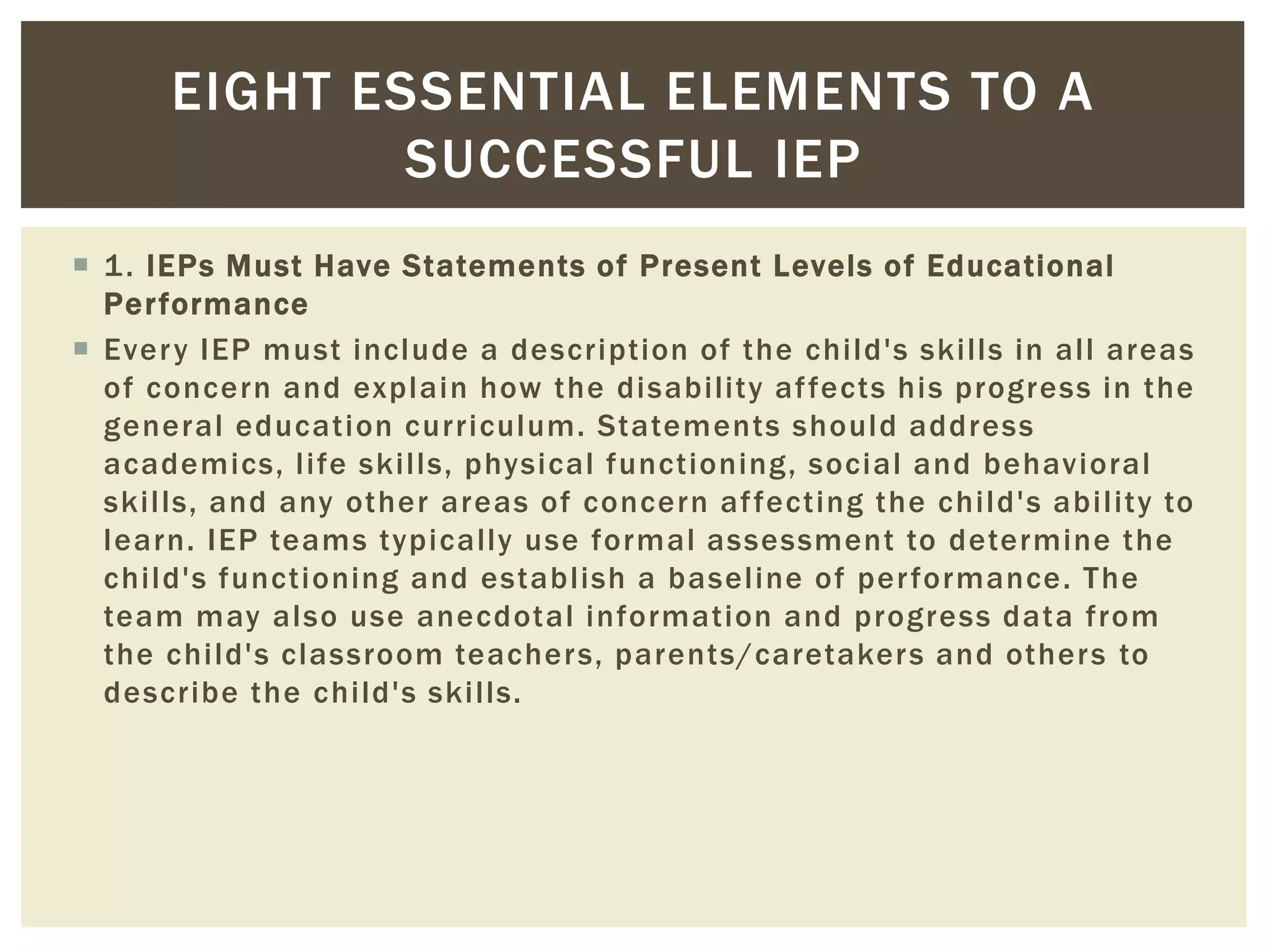 Writing an IEP | PPTX