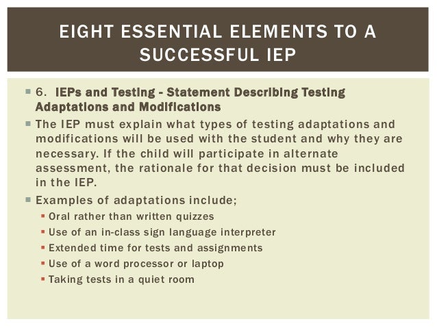 Writing an IEP