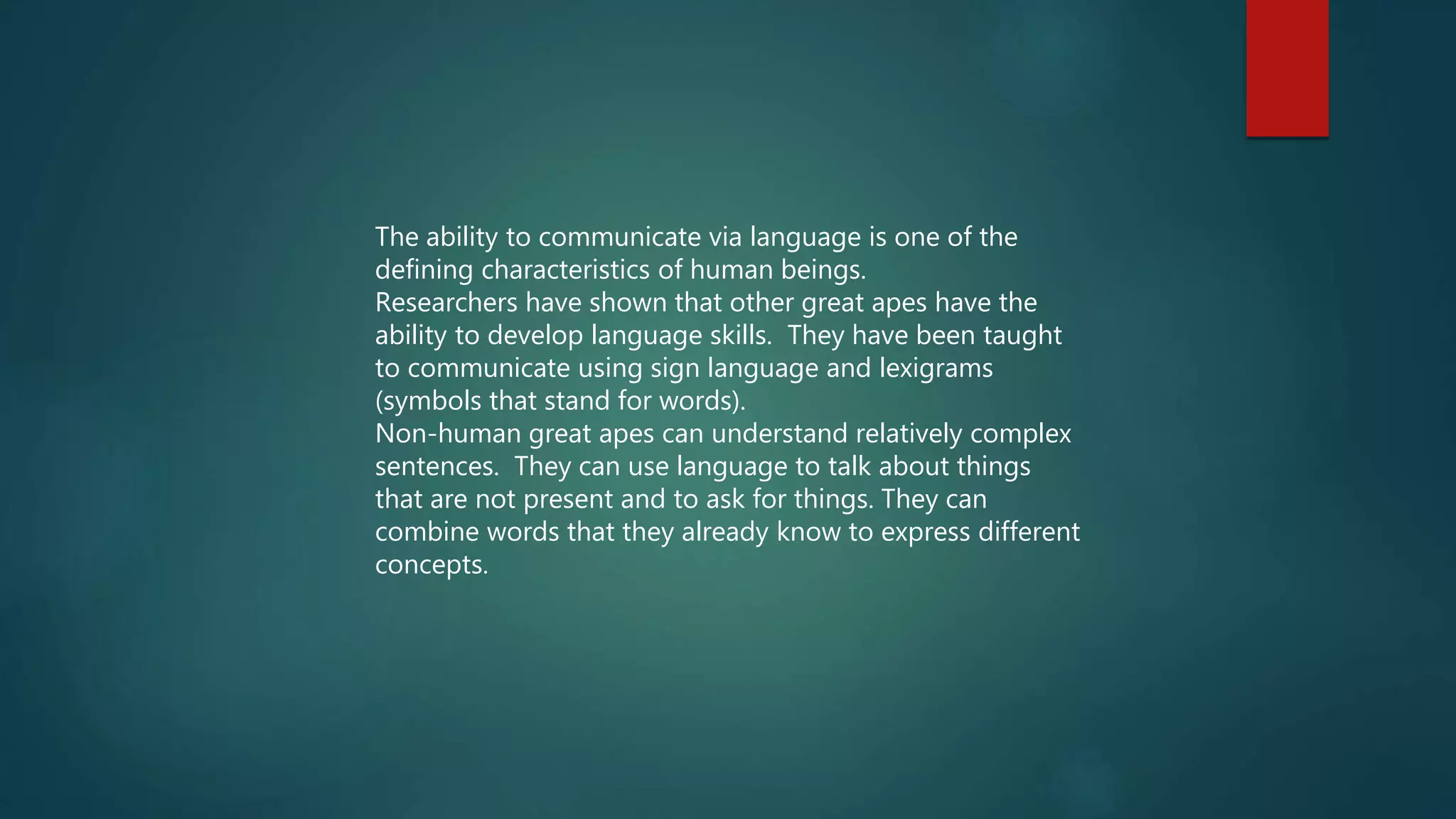 Great Ape Language | PPTX