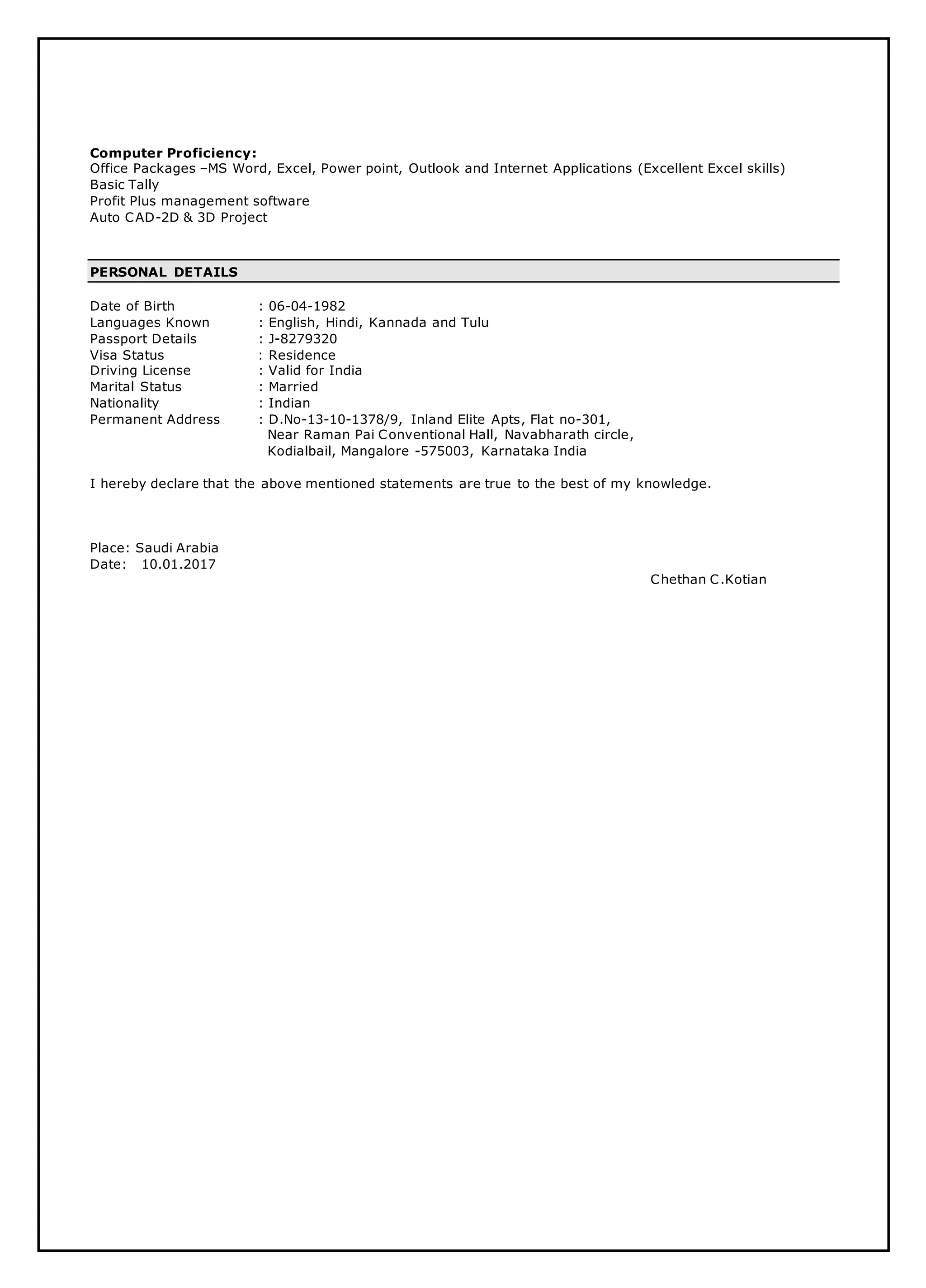 chethan kotian resume new -1 | DOCX