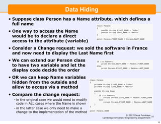 Lecture 2 Software Engineering and Design Object Oriented Programming ...