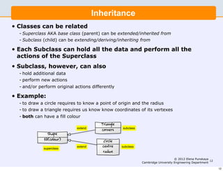 Lecture 2 Software Engineering and Design Object Oriented Programming ...