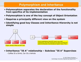 Lecture 2 Software Engineering and Design Object Oriented Programming ...