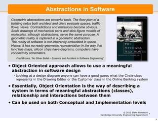 Lecture 2 Software Engineering and Design Object Oriented Programming ...