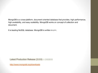 Mongodb Introduction | PPT