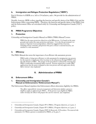 Immigration and Refugee Protection Act - Separation Between Enforcement ...