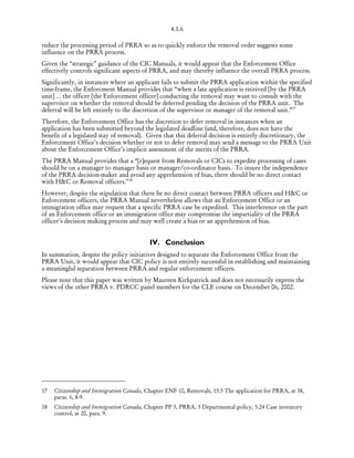 Immigration and Refugee Protection Act - Separation Between Enforcement ...