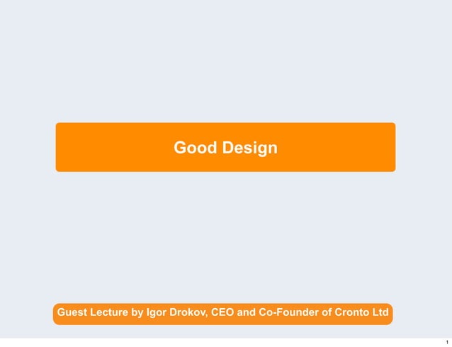 Lecture 6 Software Engineering and Design Good Design | PDF