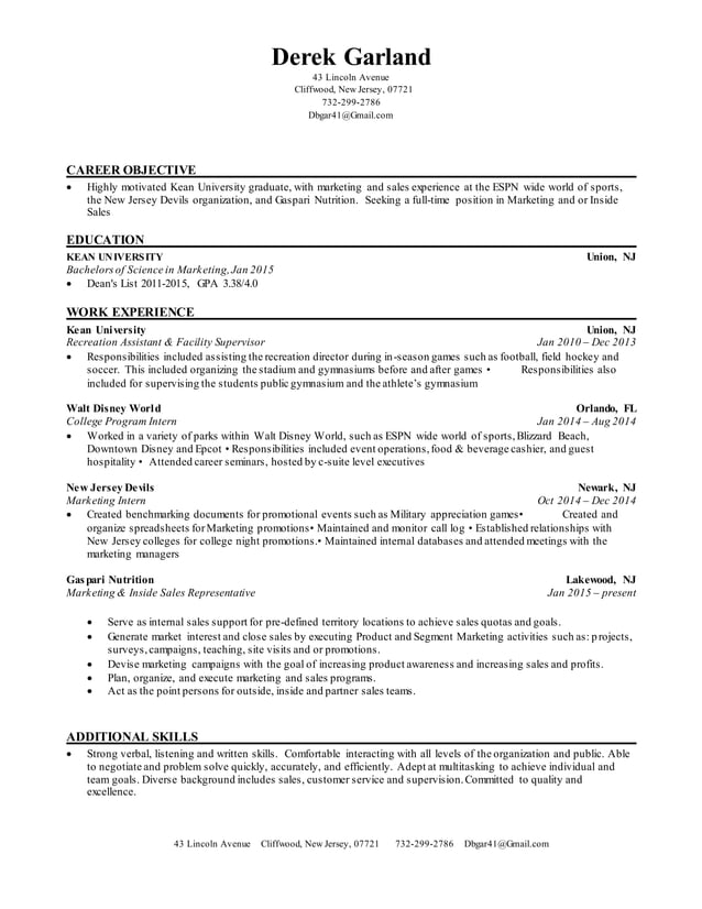 Updated Resume - Derek Garland | DOCX | Business | Business and Finance