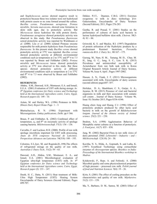 50.Isolation and identification of proteolytic bacteria from raw milk ...