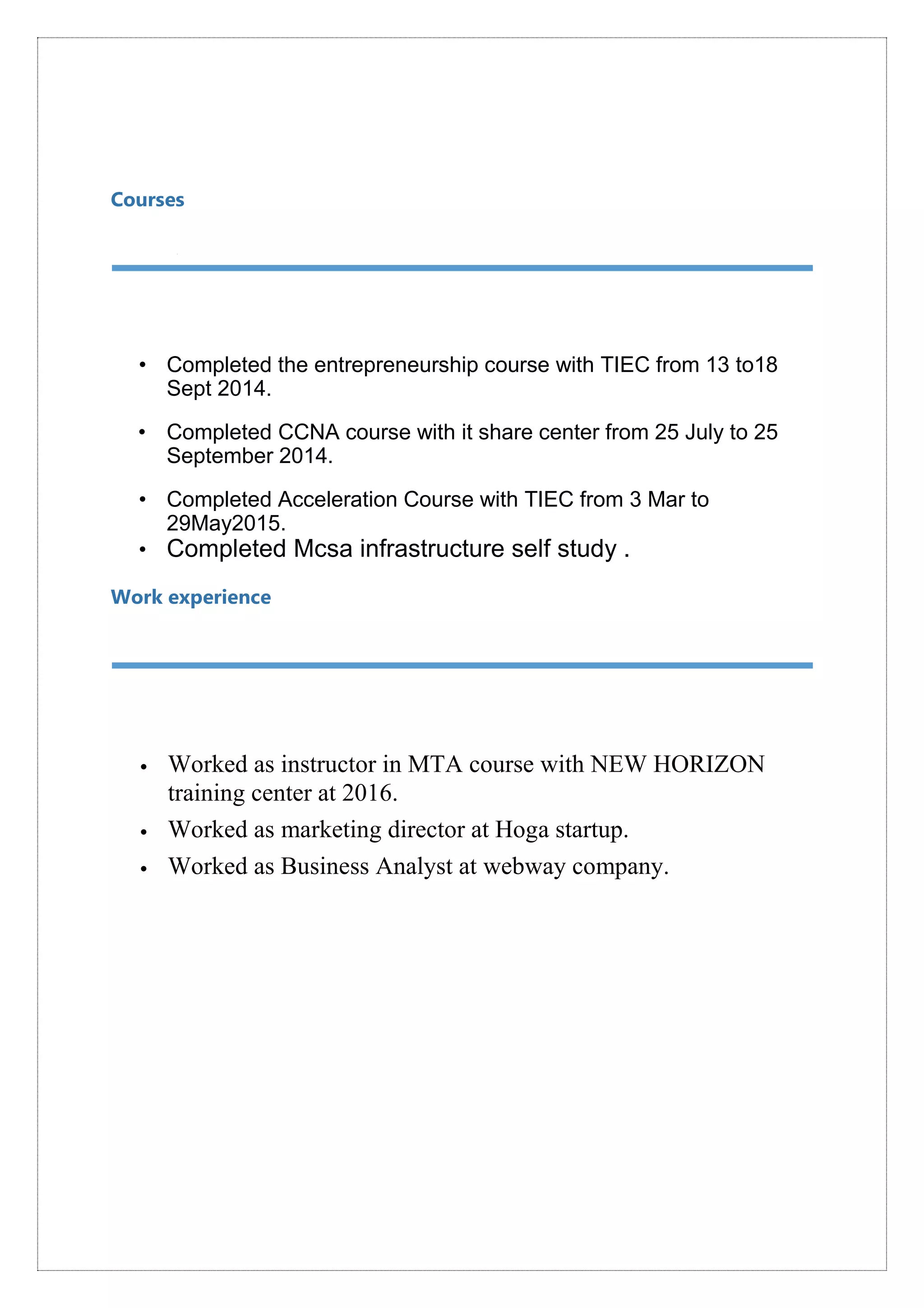 Hesham ezzat cv | PDF