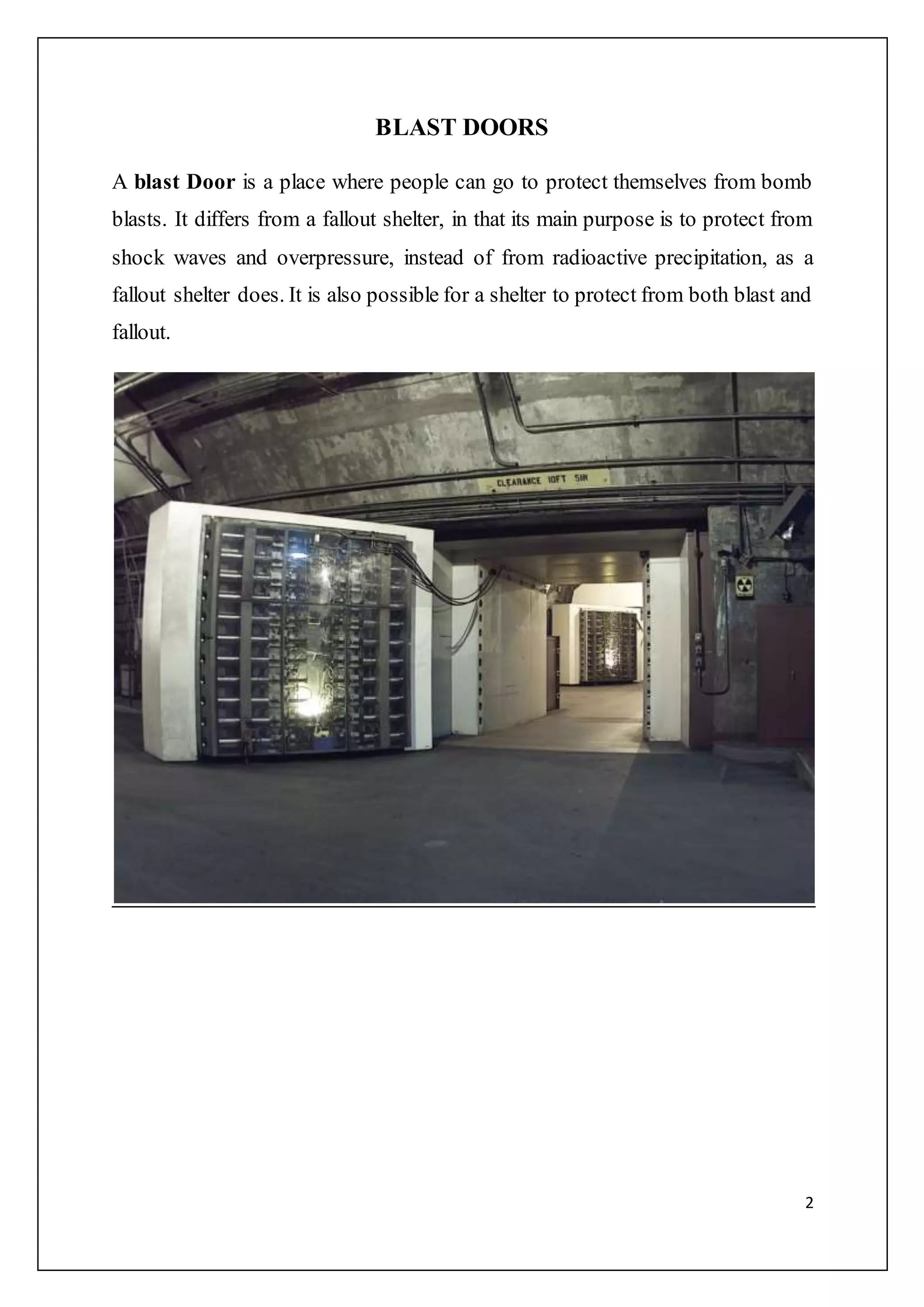 Design & Mitigation of blast resistant doors | DOCX
