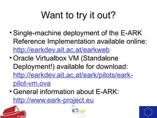 E-ARK-iPRES2016-Bern-October-2016 | PPT