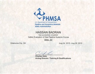 PHMSA Certificate | PDF