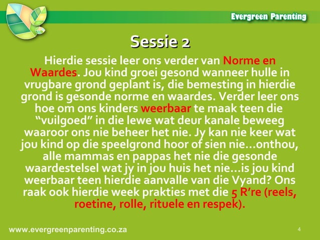 Immergroen Ouerskap Promotional | PPT