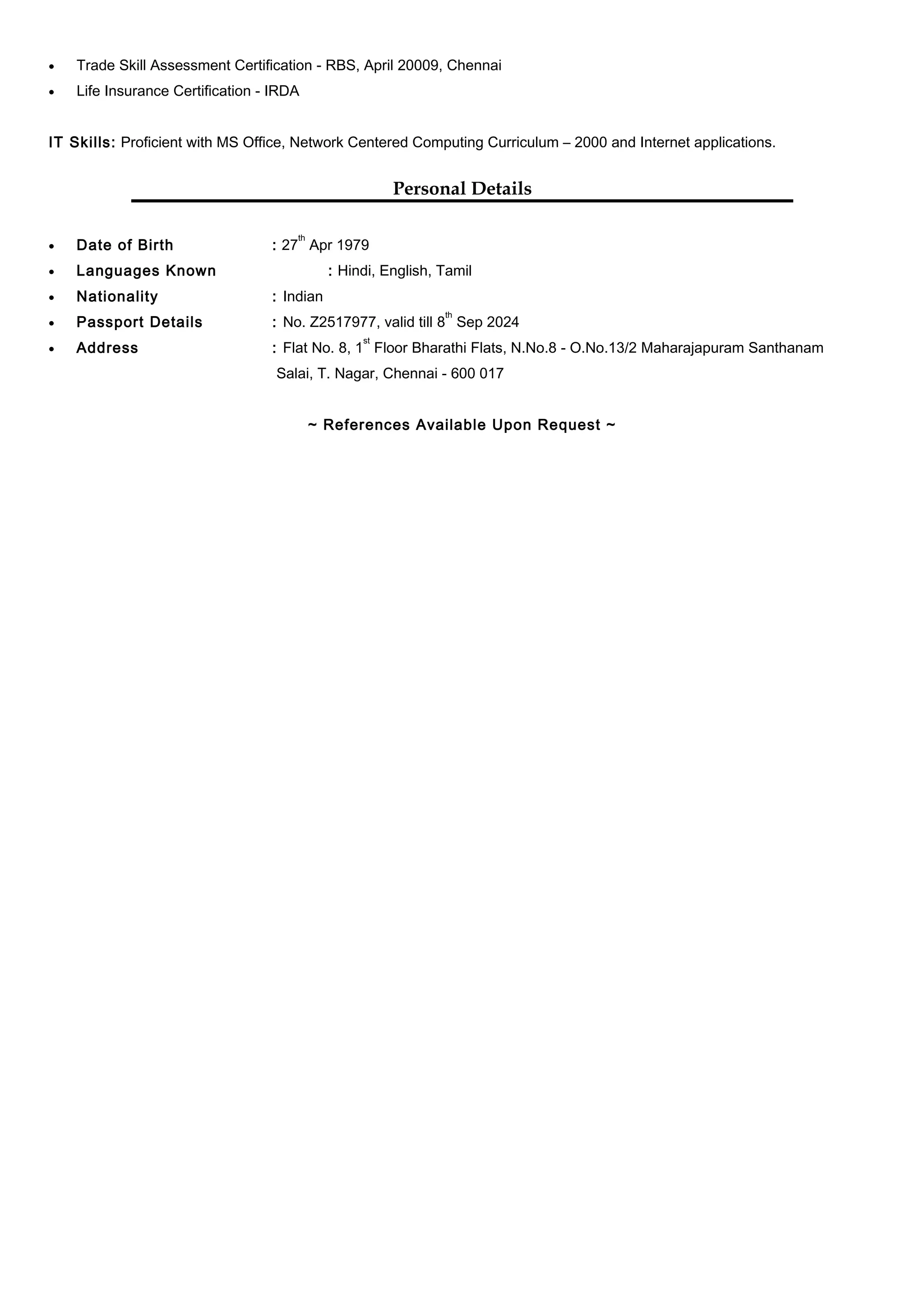 Resume - Venkatraman Narayan | DOC