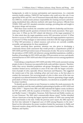Tennessee HIV AIDS People of Color Project | PDF