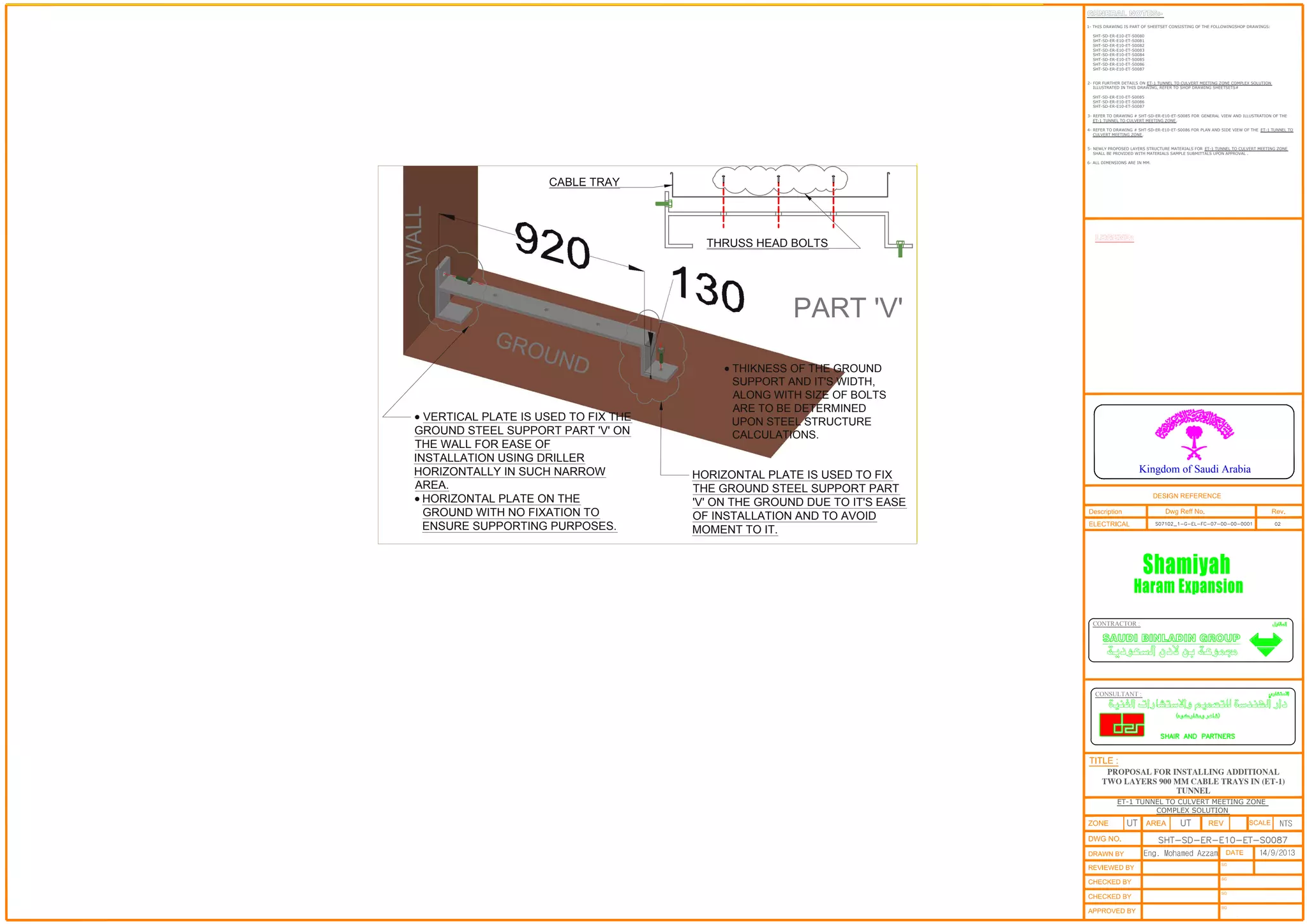 Haram Expansion cables arrangement, MEP coordination and cable trays ...